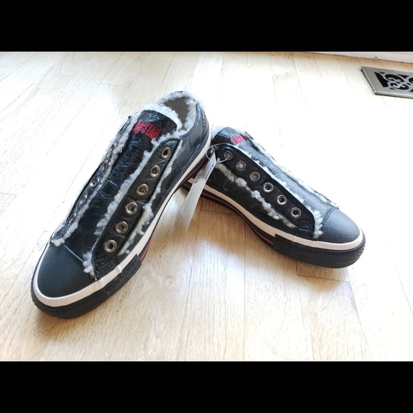 Converse | Shoes | Nwt Converse Chuck Taylor Ox Leather Shearling Slip ...